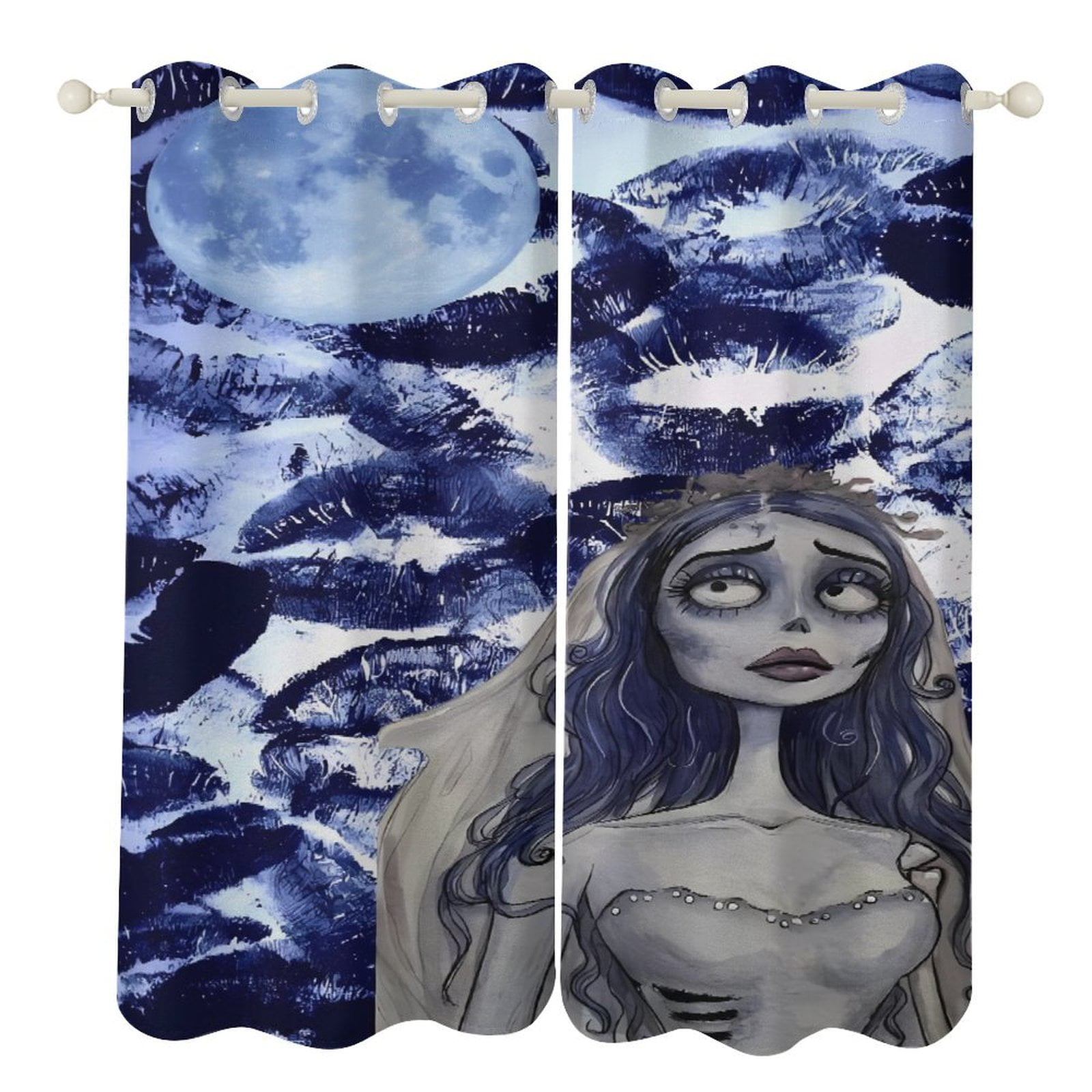 Corpse Bride Curtain Blackout Thermal Insulated Drapes Bedroom ...