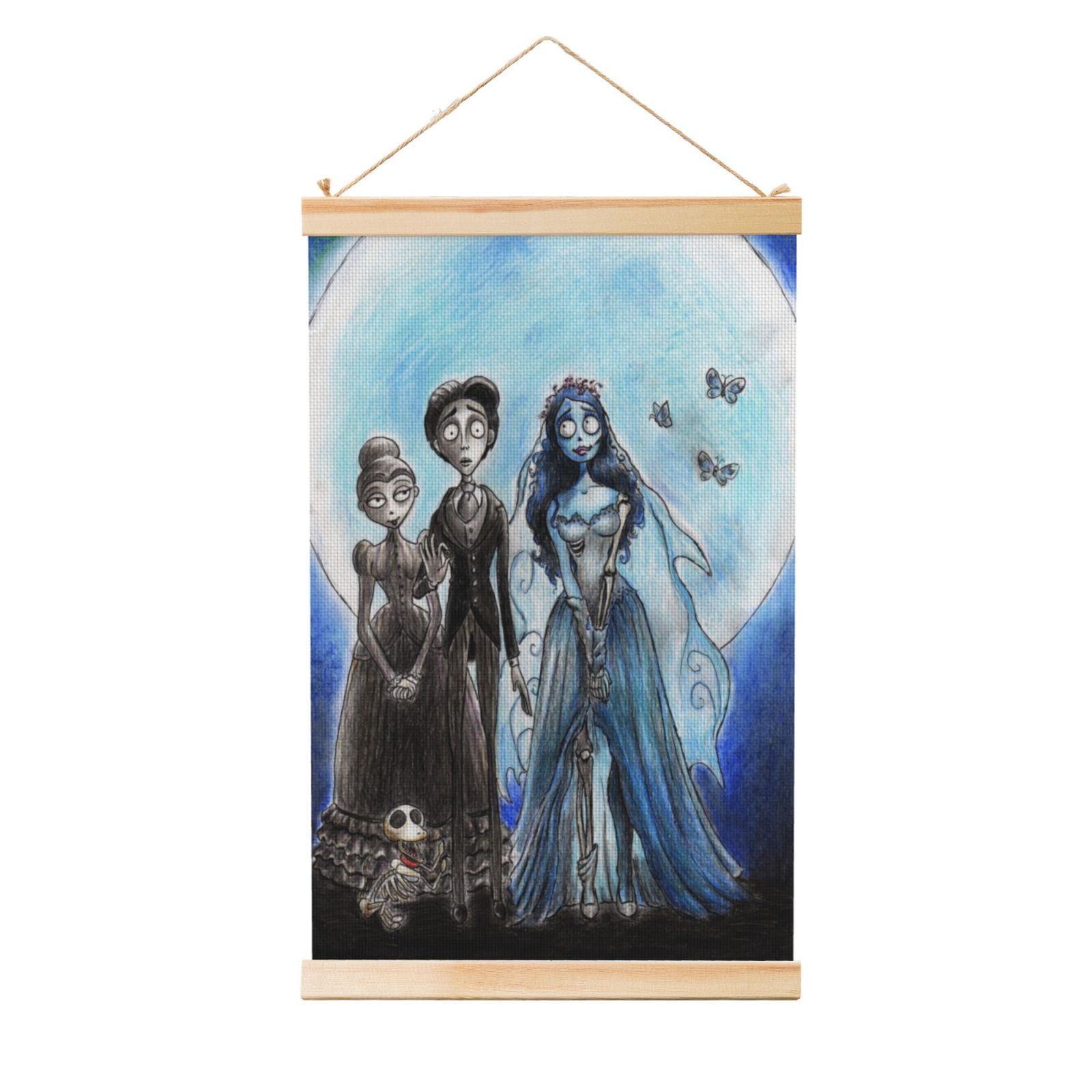 Corpse Bride Poster Canvas Wooden Shaft Hanging Poster Home Decor ...
