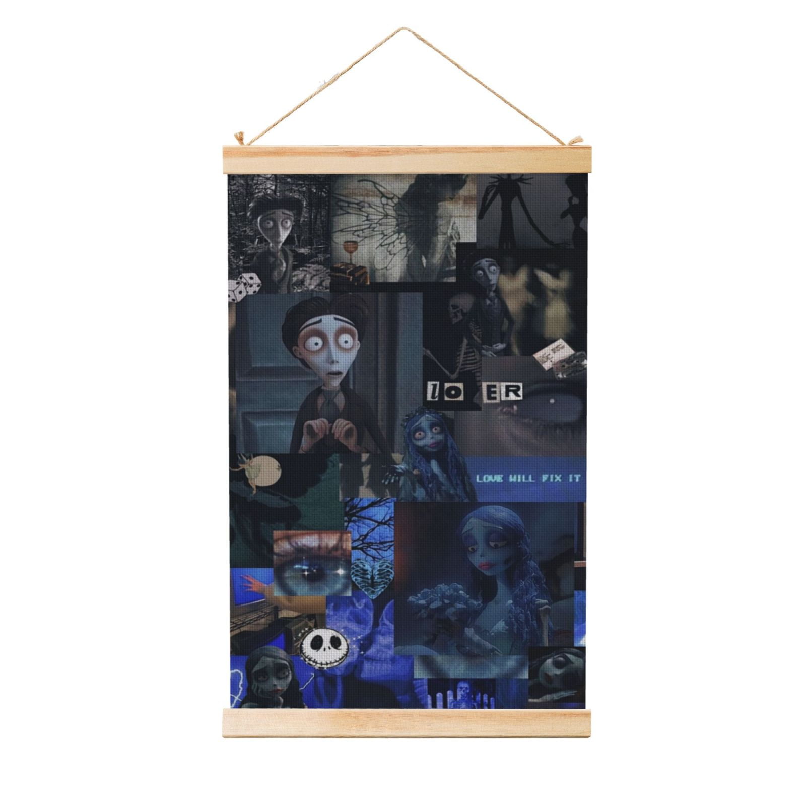Corpse Bride Poster Canvas Wooden Shaft Hanging Poster Home Decor ...