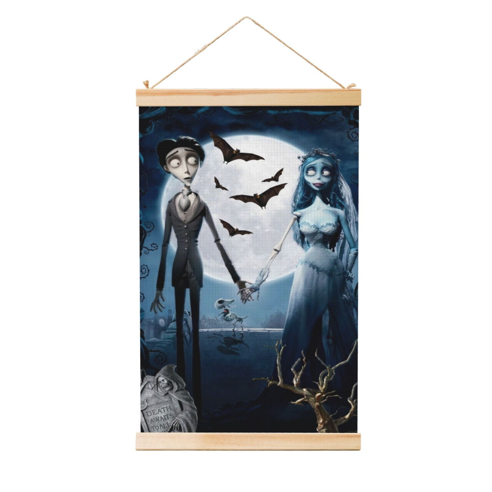 Corpse Bride Poster Canvas Wooden Shaft Hanging Poster Home Decor ...