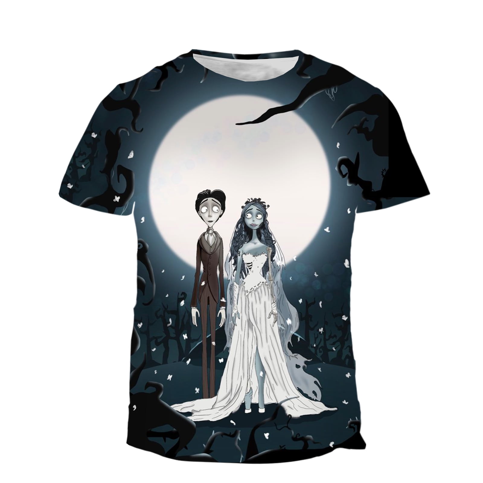 Corpse Bride Shirt 3d Print Halloween T Shirt Short Sleeve Novelty ...