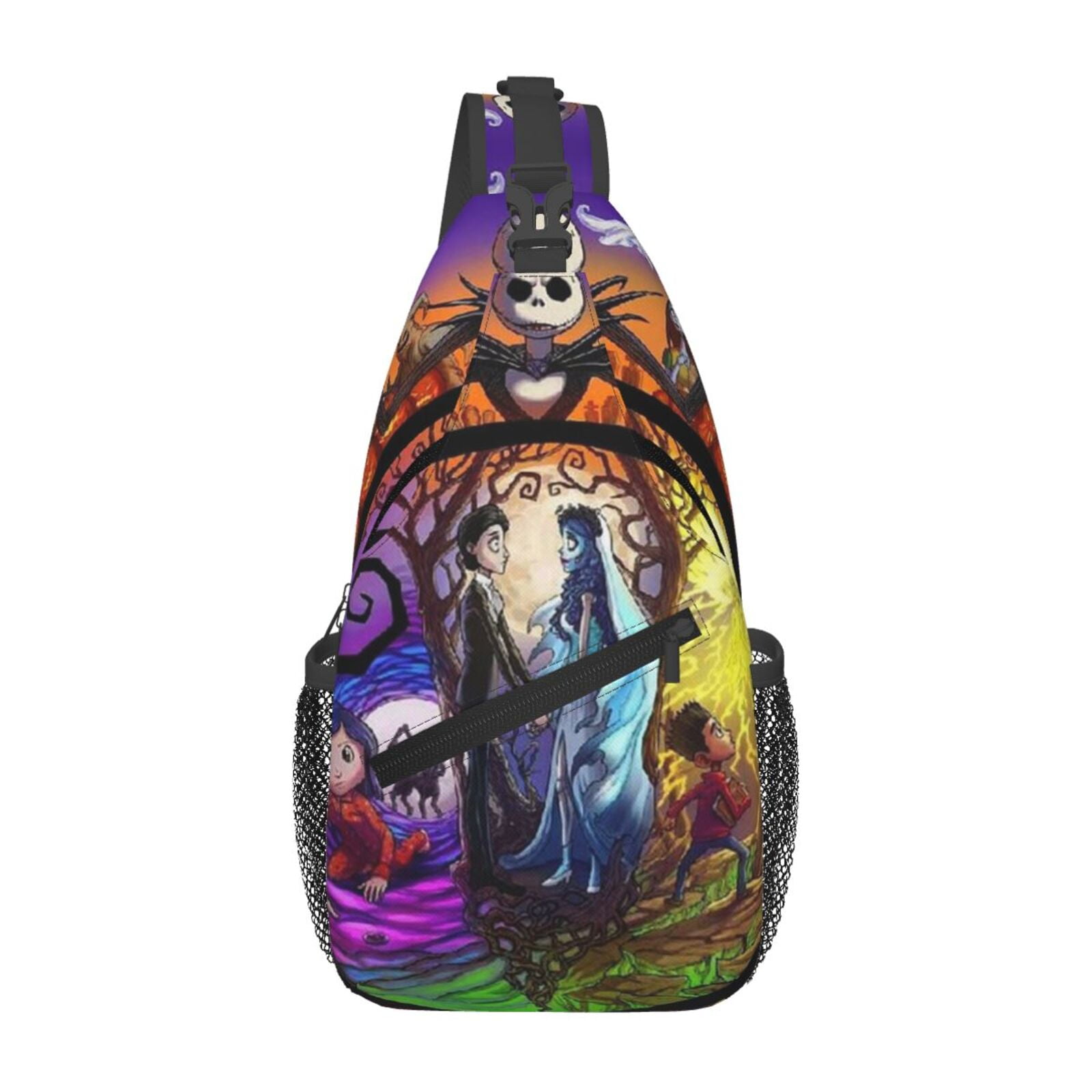Corpse Bride Sling Bag Unisex Crossbody Backpack Casual Cross Chest Bag ...