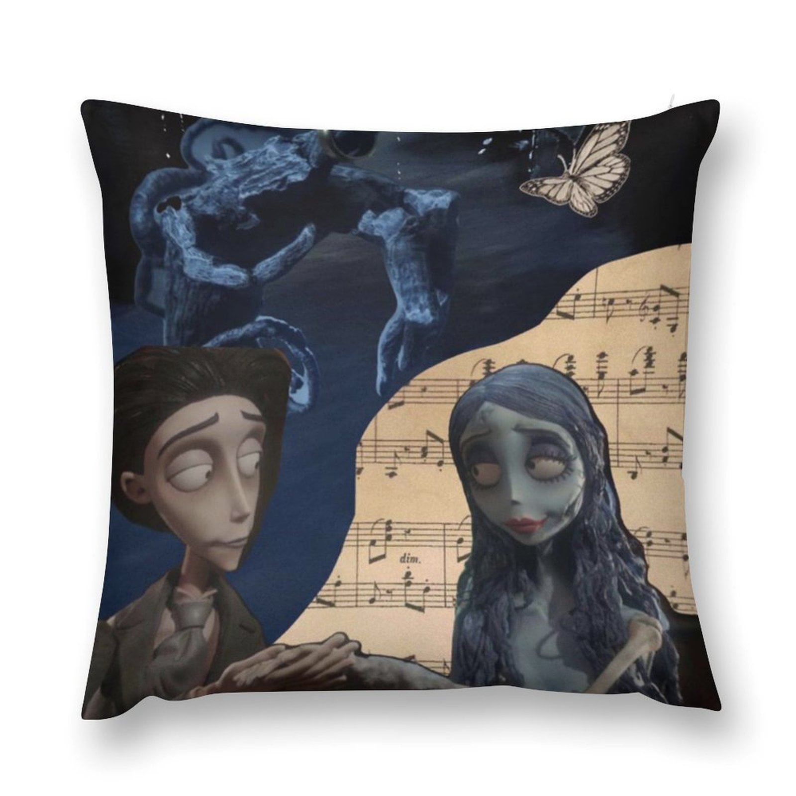 Corpse Bride Square Pillowcase Plush Pillowslip Soft Pillow Cover ...