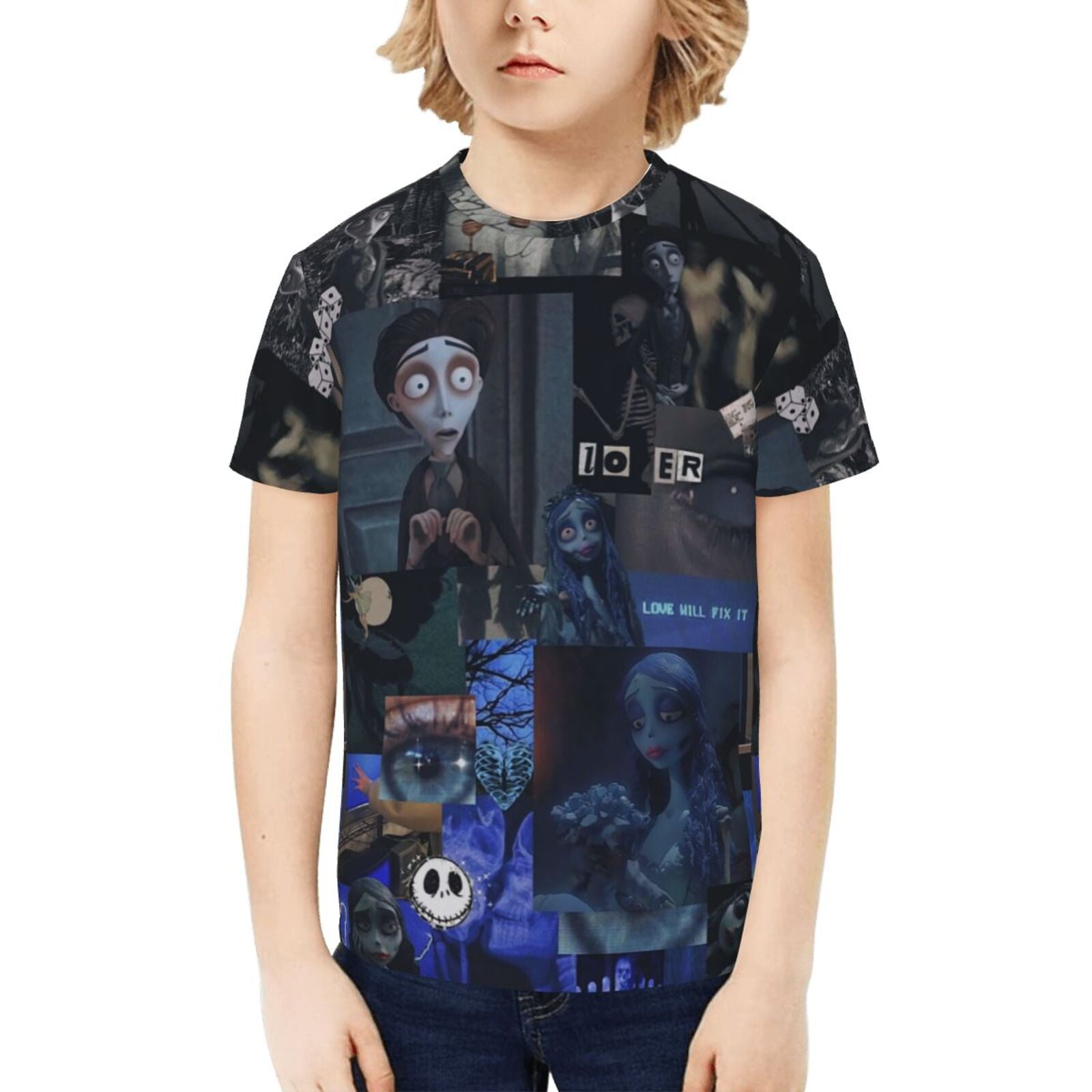 Corpse Bride T-Shirt for Boys Girls Youth, 3D Printed Graphic T-Shirts Short Sleeve Summer ...