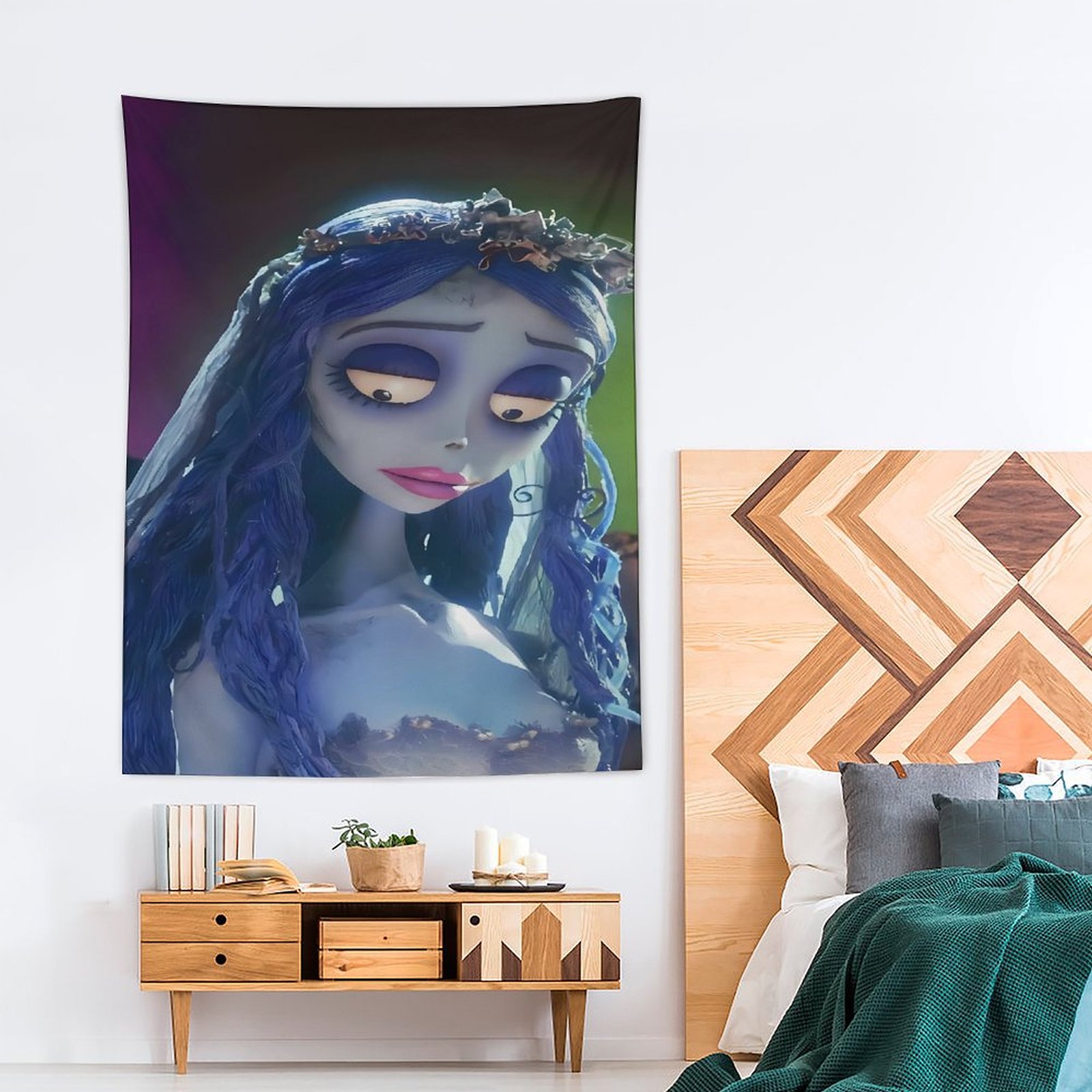 Corpse Bride Tapestry Bedroom Indie Vertical Tapestry Wall Hanging for ...