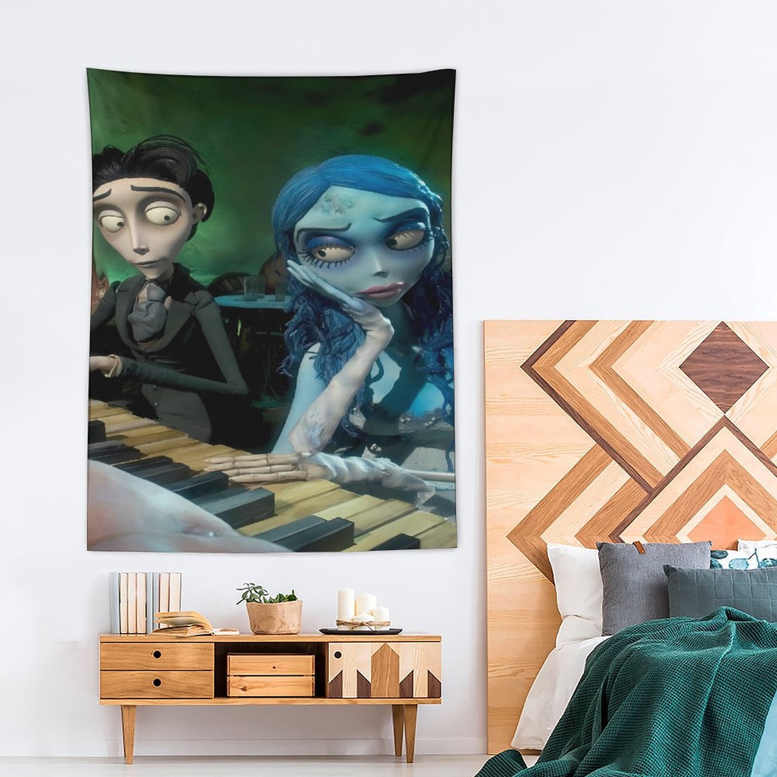Corpse Bride Tapestry Bedroom Indie Vertical Tapestry Wall Hanging for ...