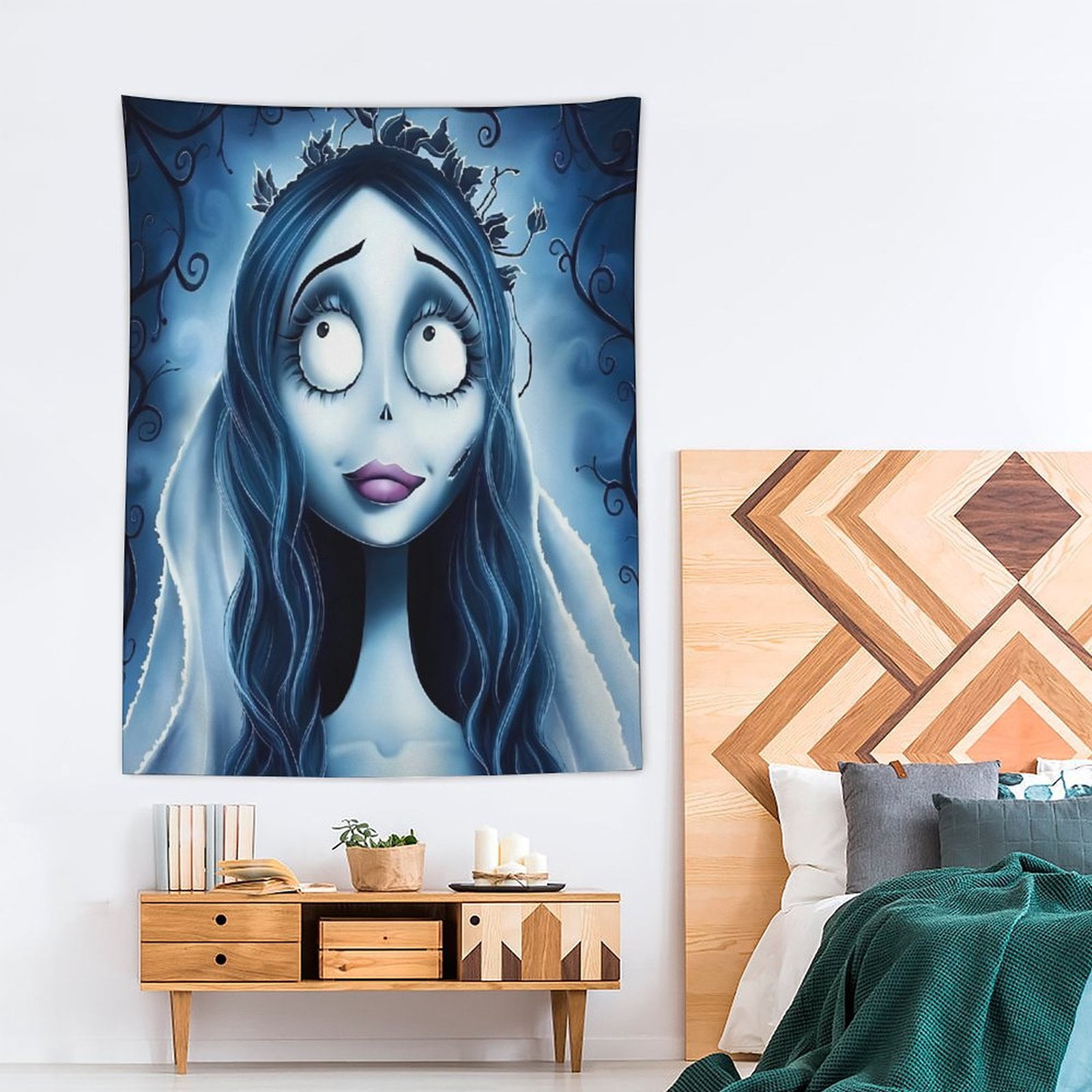 Corpse Bride Tapestry Bedroom Indie Vertical Tapestry Wall Hanging for ...