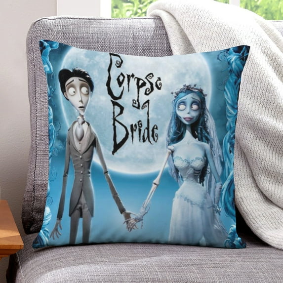 Corpse Bride Throw Pillow Covers** Breathable Silk Cushion Cases – Anti ...