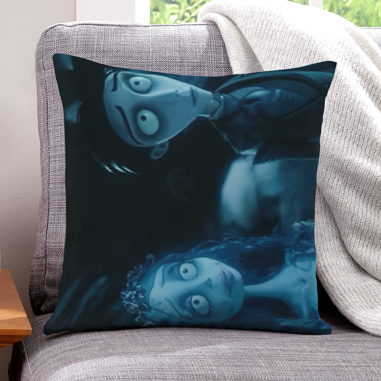 Corpse Bride Throw Pillow Covers** Luxury Mulberry Silk Covers ...