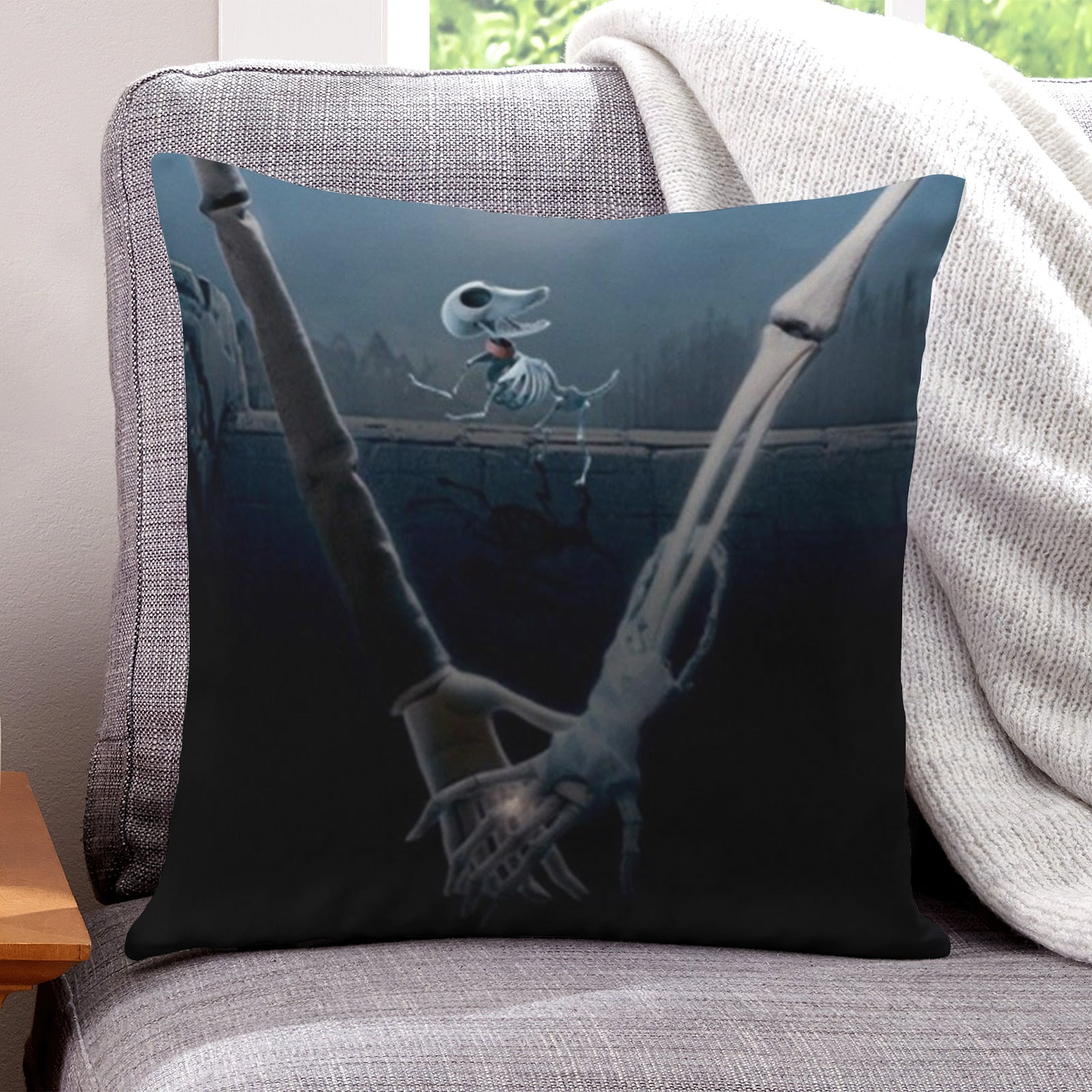 Corpse Bride Throw Pillow Covers** Silk Covers – Allergy-Free & Ultra-Soft for Sofa/Car/Home ...