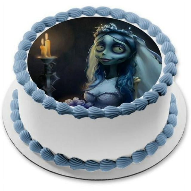Tim Burton's Corpse Bride Gothic Halloween Scary Edible Image Cake ...