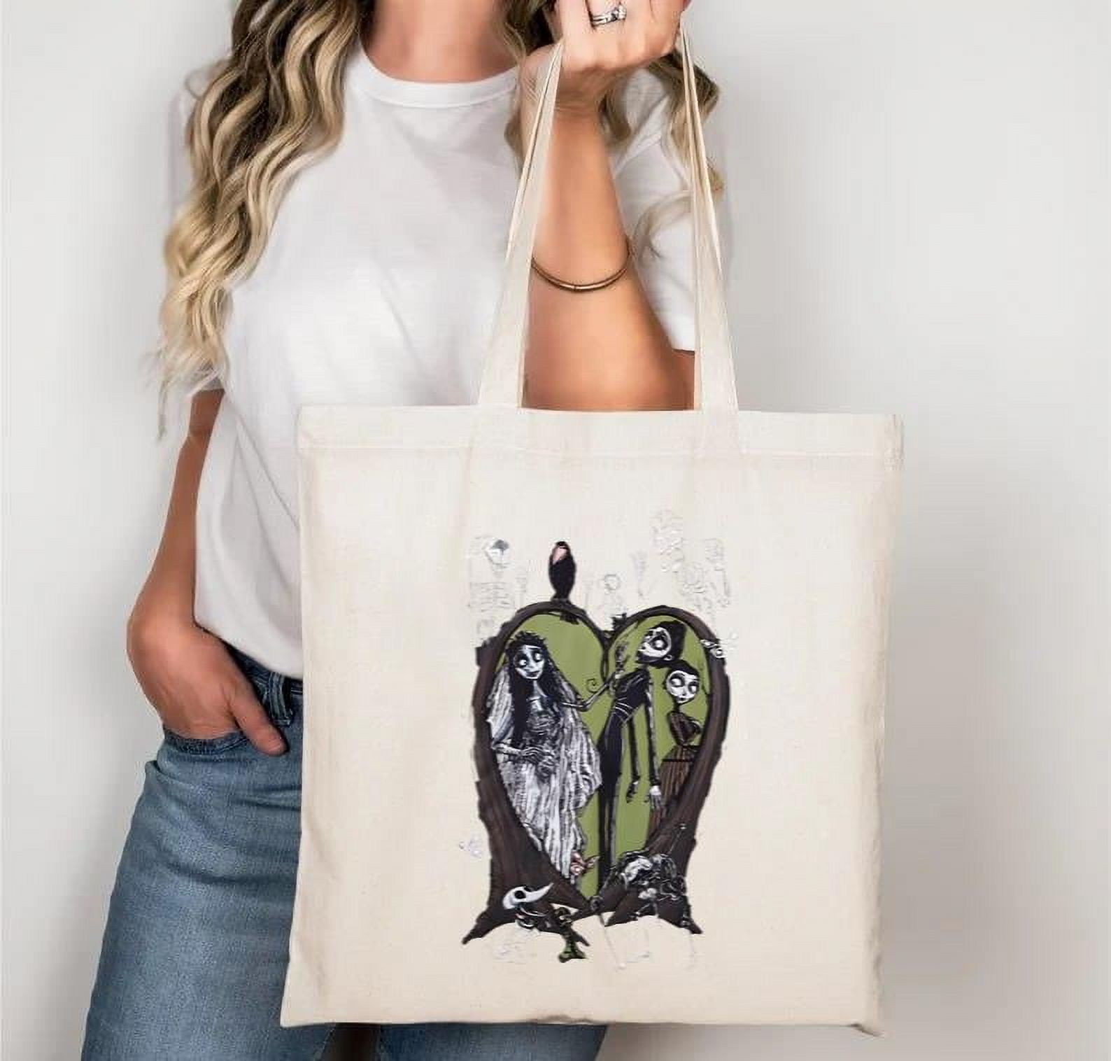 Corpse Bride Tote Bag Tree Heart Graphic for Gothic Movie Fans, a gift ...