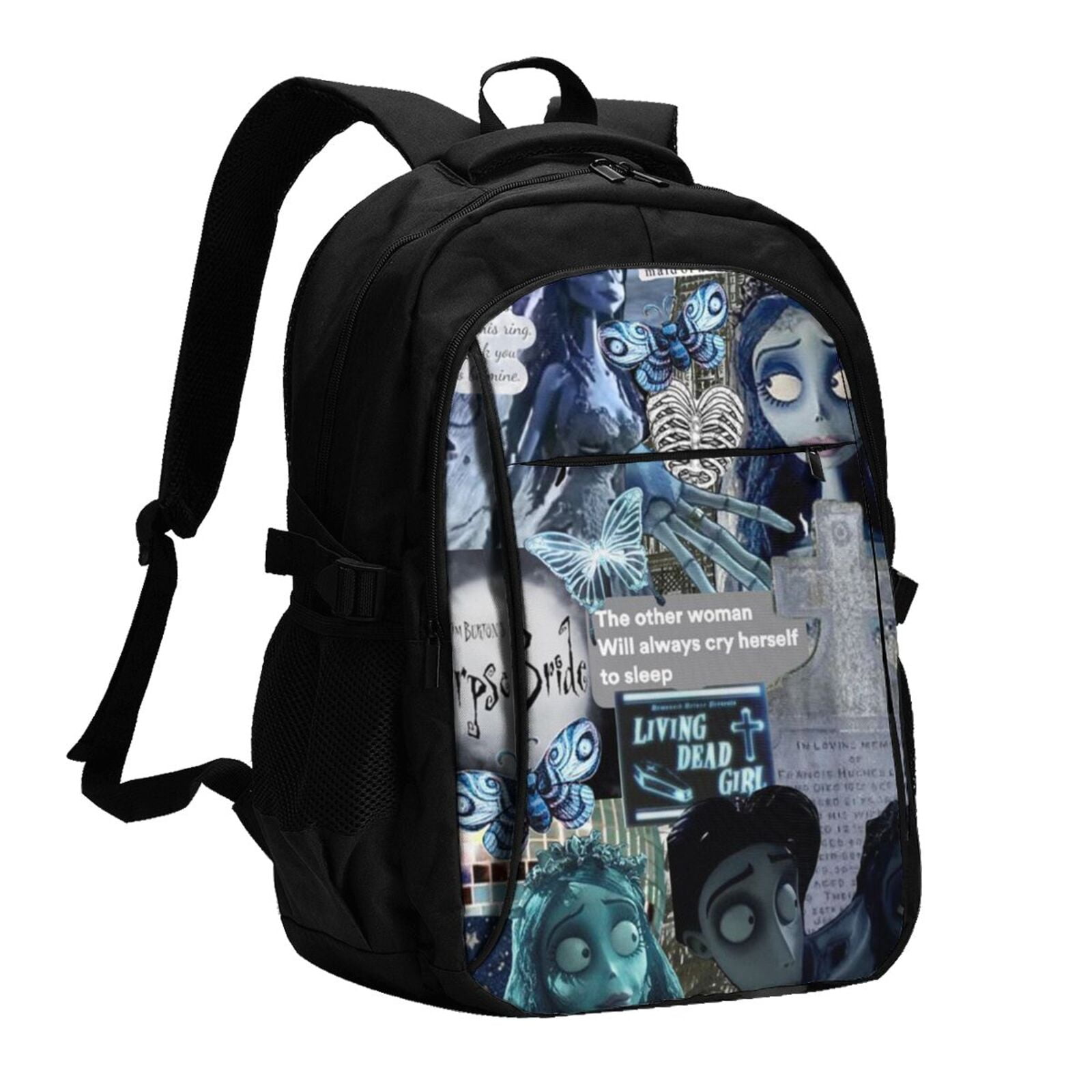 Corpse Bride Unisex Backpack USB Daypack Large Capacity School Bag ...