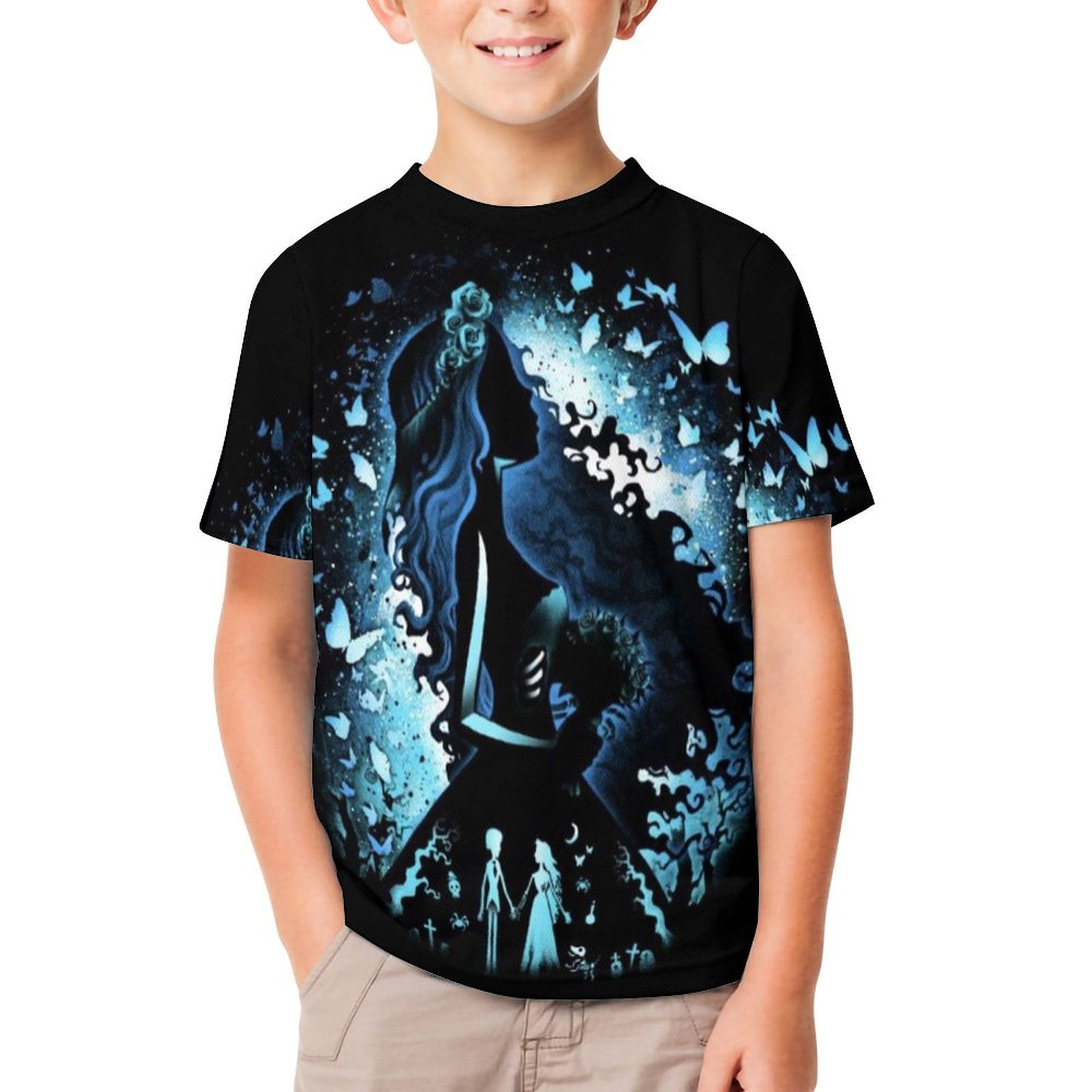 Corpse Bride Unisex T-Shirt for Boys Girls Short Sleeve Sports Top ...