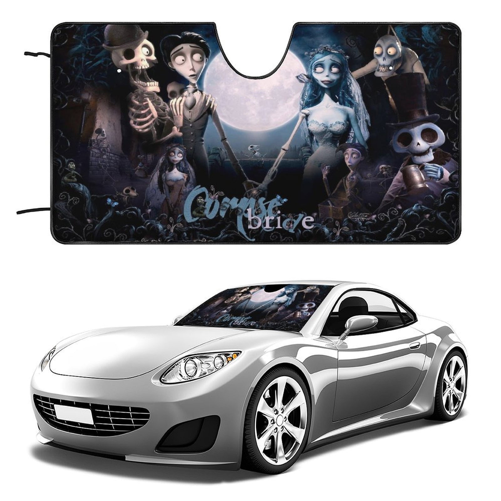 Corpse Bride Windshield Sun Shade - Car Sun Shade Windshield Keeps ...