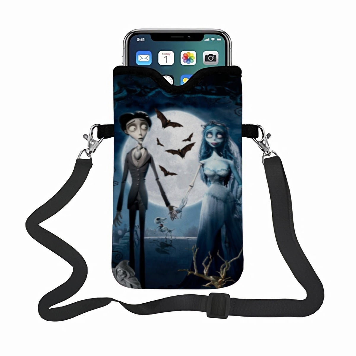Corpse Bride phone satchel, featuring an adjustable strap small bag ...