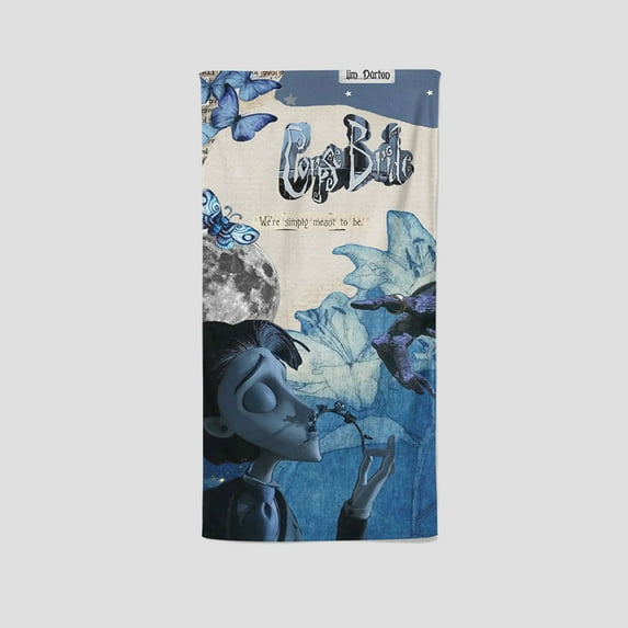 Corpse Bride presents a unique single-sided towel, an ideal custom gift ...