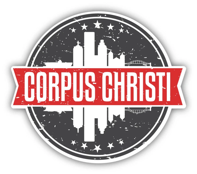 Corpus Christi City Usa Grunge Sticker Phone Decal Water Bottle ...