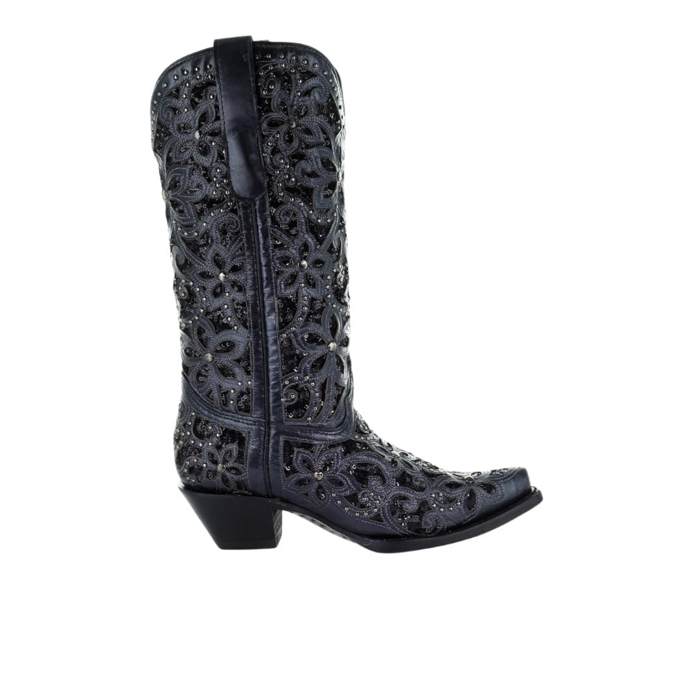 Corral Women's Inlay Embroidery Western Boot Snip Toe - A3752 10 1/2 M ...