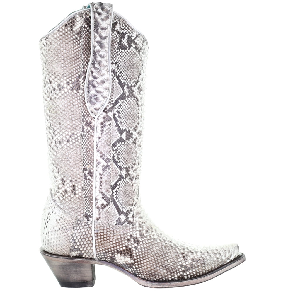 Corral Women's Natural Exotic Python Boot Snip Toe - A3798 9 M US - Walmart.com