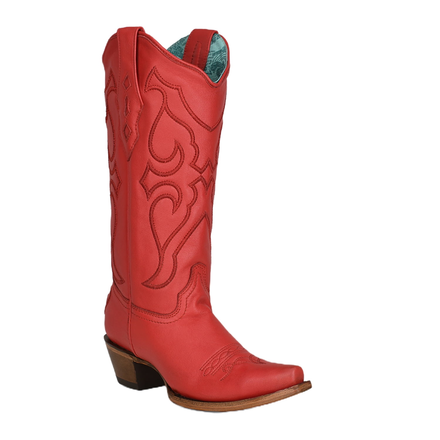 Corral Women's Matching Stitch Pattern And Inlay Western Boot Snip Toe ...