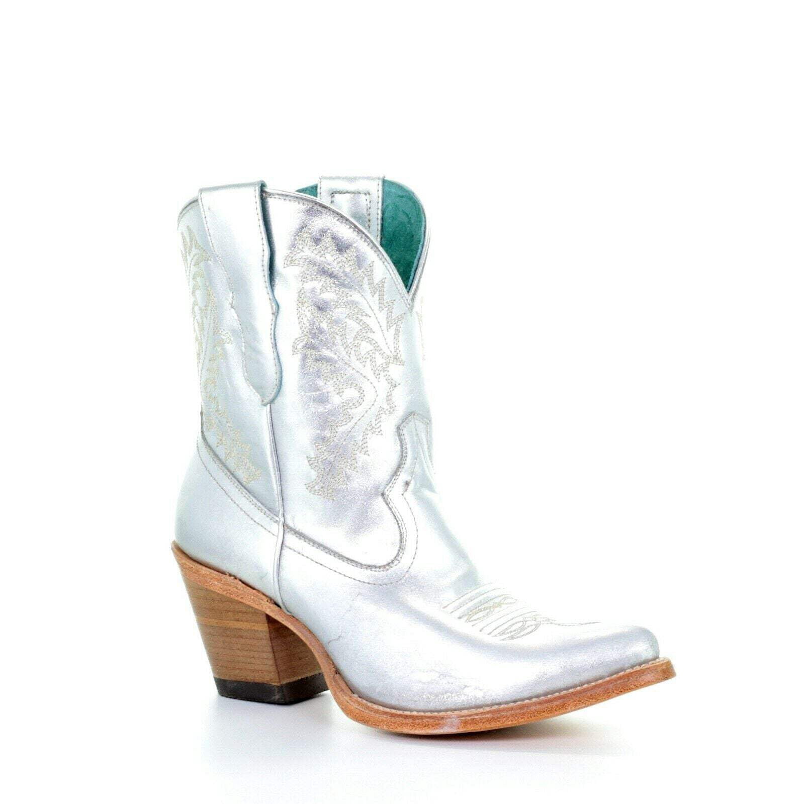 Corral Ladies Silver Embroidery Ankle Boots E1426 - Walmart.com
