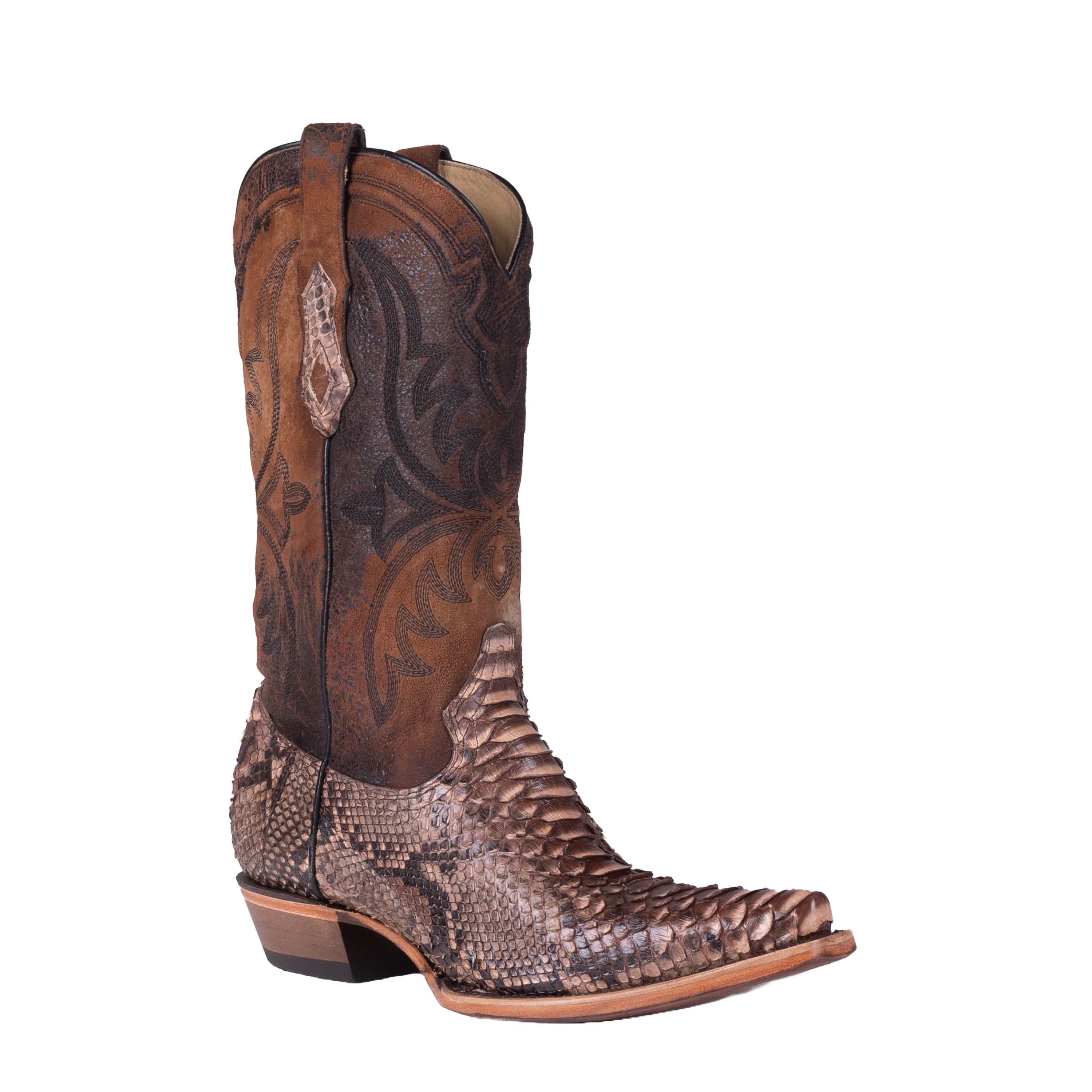 Corral Men's Brown Python Snakeskin Lamb Snip Toe Boots A4452 - Walmart.com