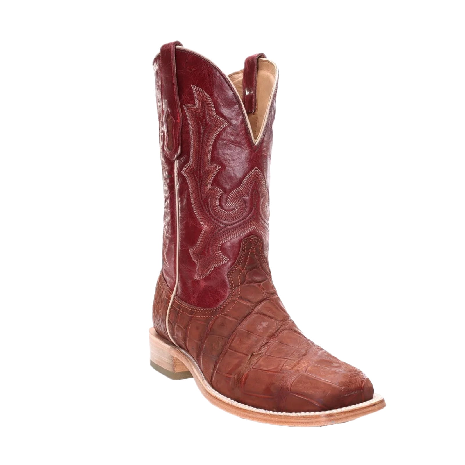 Corral Men's Cognac Red Alligator Wide Square Toe Western Boots A4222 ...