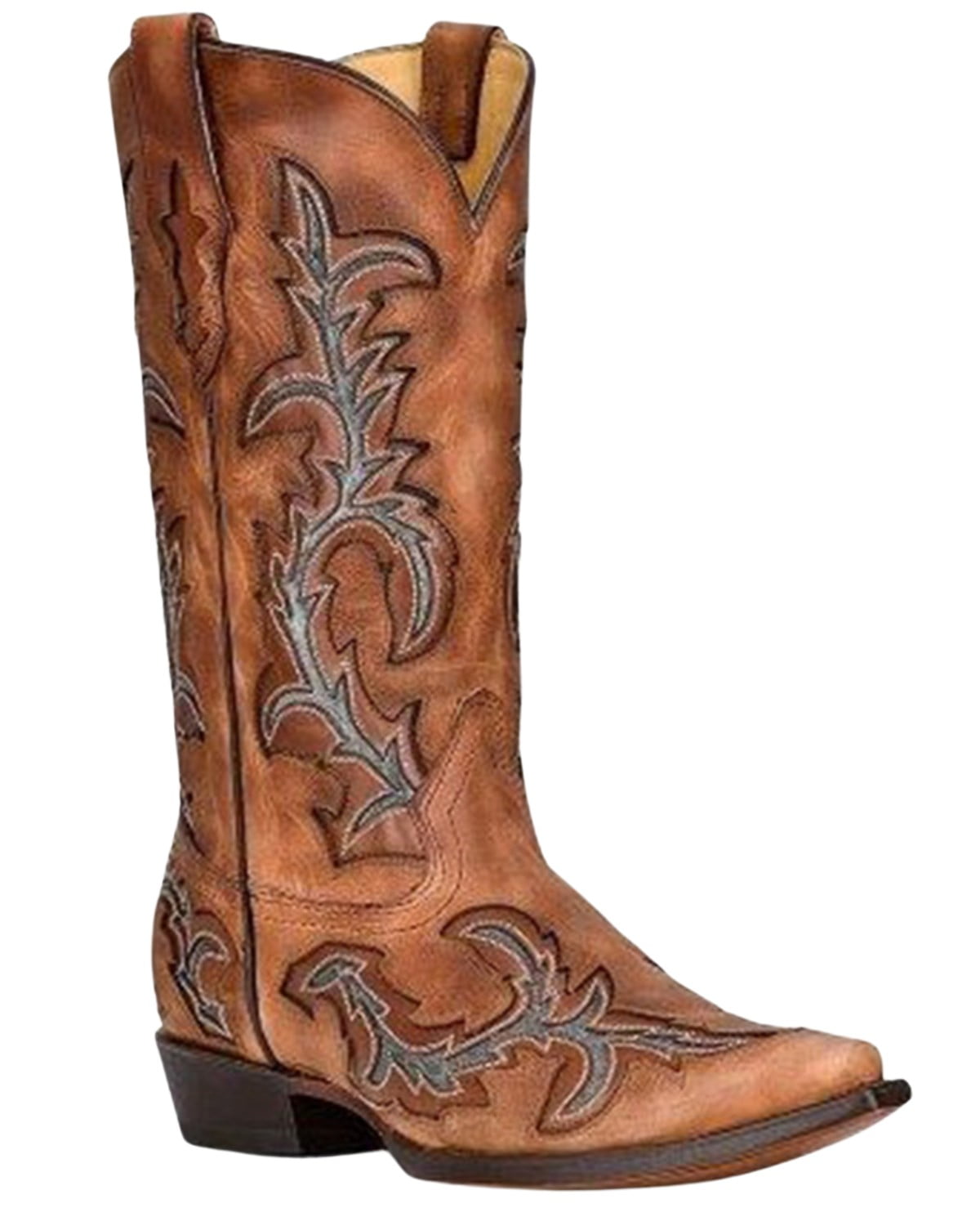 Corral Men's Embroidery And Inlay Western Boot Snip Toe Honey 8 EE US ...