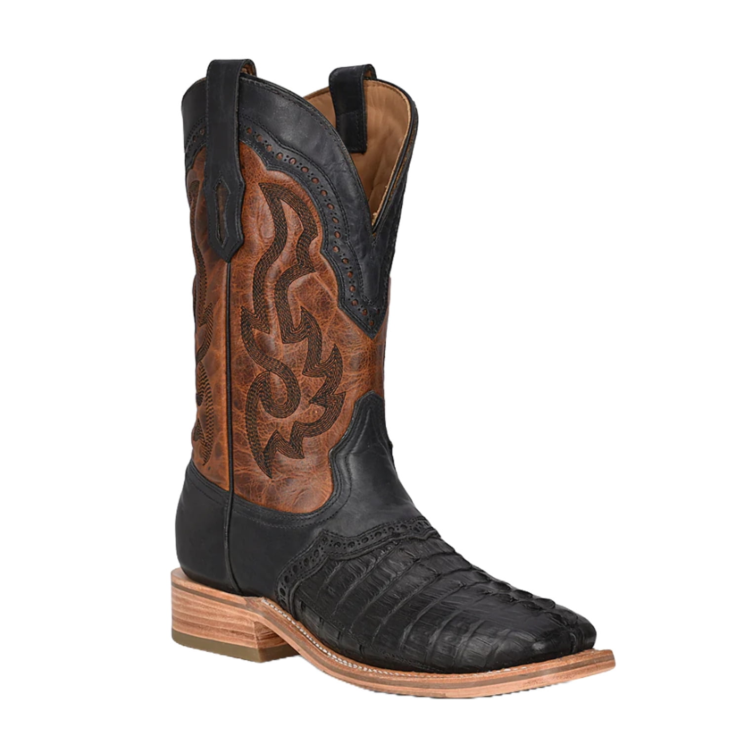 Corral Men's Rodeo Black Caiman Embroidery Overlay Boots A4282 ...