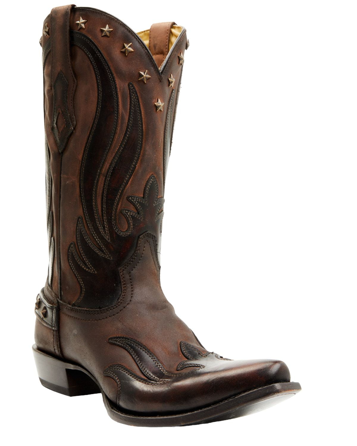 Corral Men's Embellished Overlay Western Boot Snip Toe Chocolate 11 D(M) US - Walmart.com