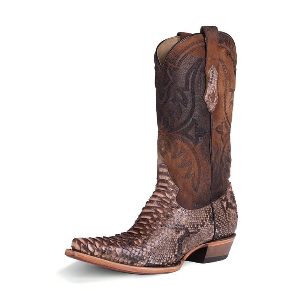Corral Western Boots Mens 12" Python Lamb Snip Toe Brown A4452 ...