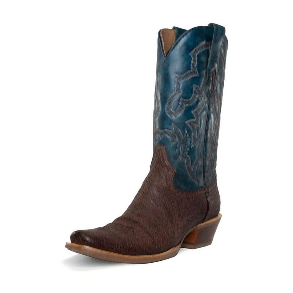Corral Western Boots Mens Ostrich Embroidery Snip Brown A4402 - Walmart.com