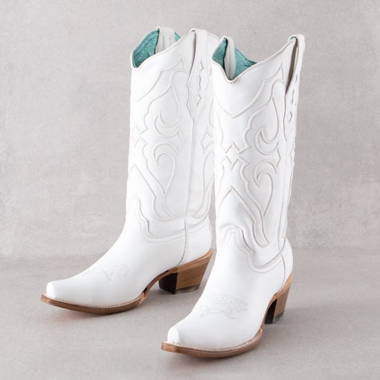 Corral White Snip Toe Embriodery Boots - Walmart.com