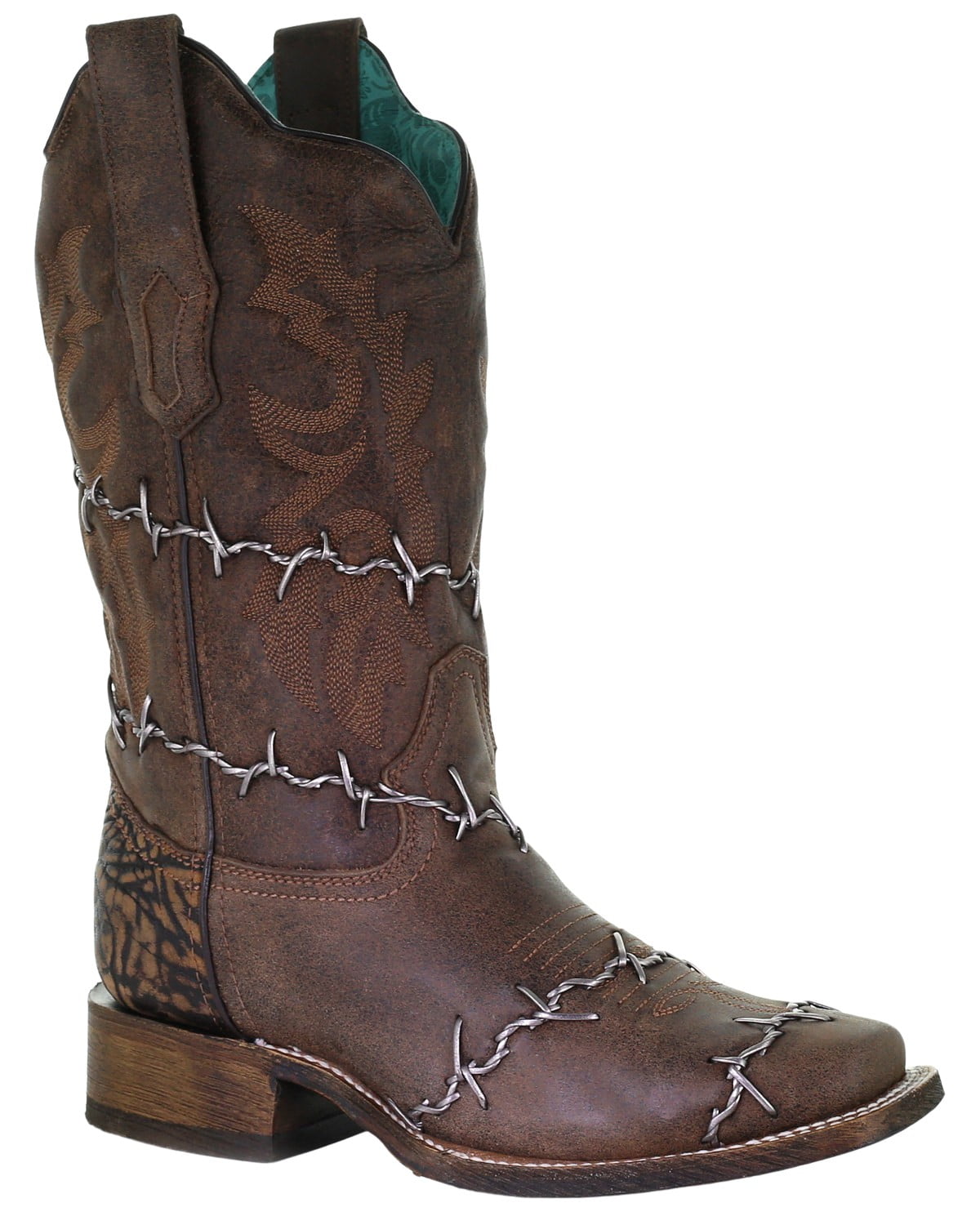 Corral Women's Barbed Wire Woven Western Boot Square Toe - A3815 7 1/2 ...