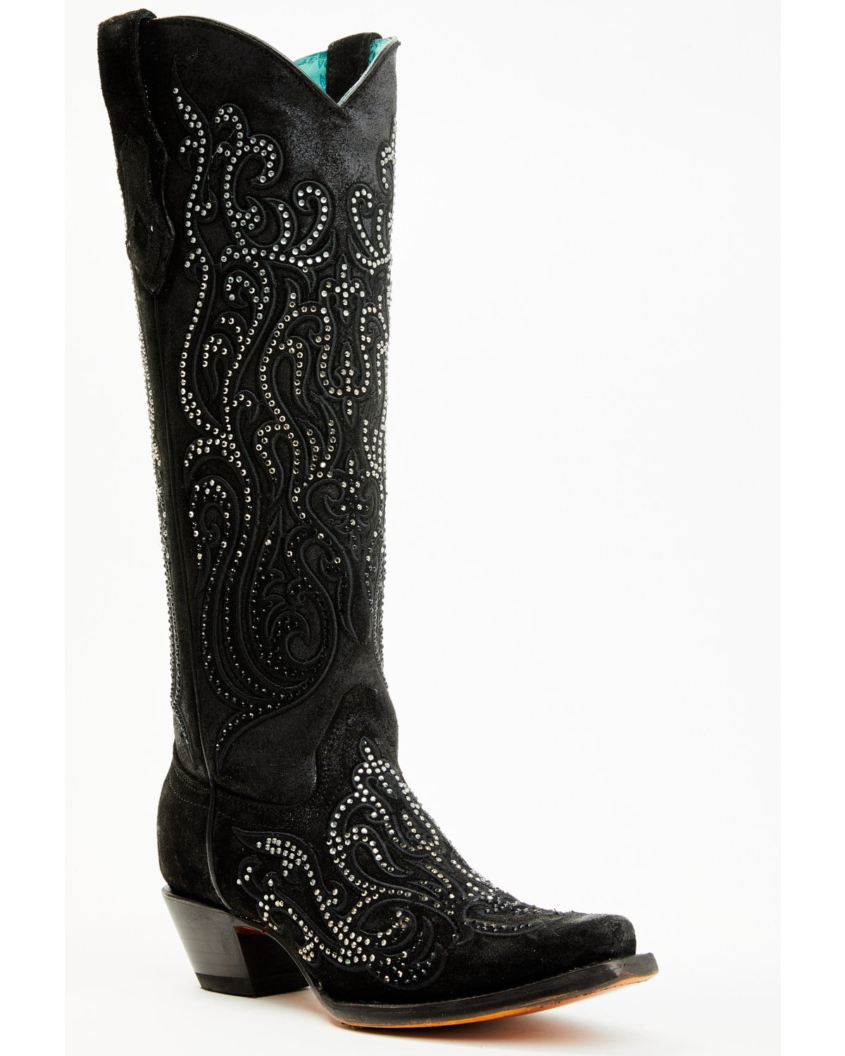 Corral Women's Crystal Embroidered Tall Western Boot Snip Toe - C4097 5 ...