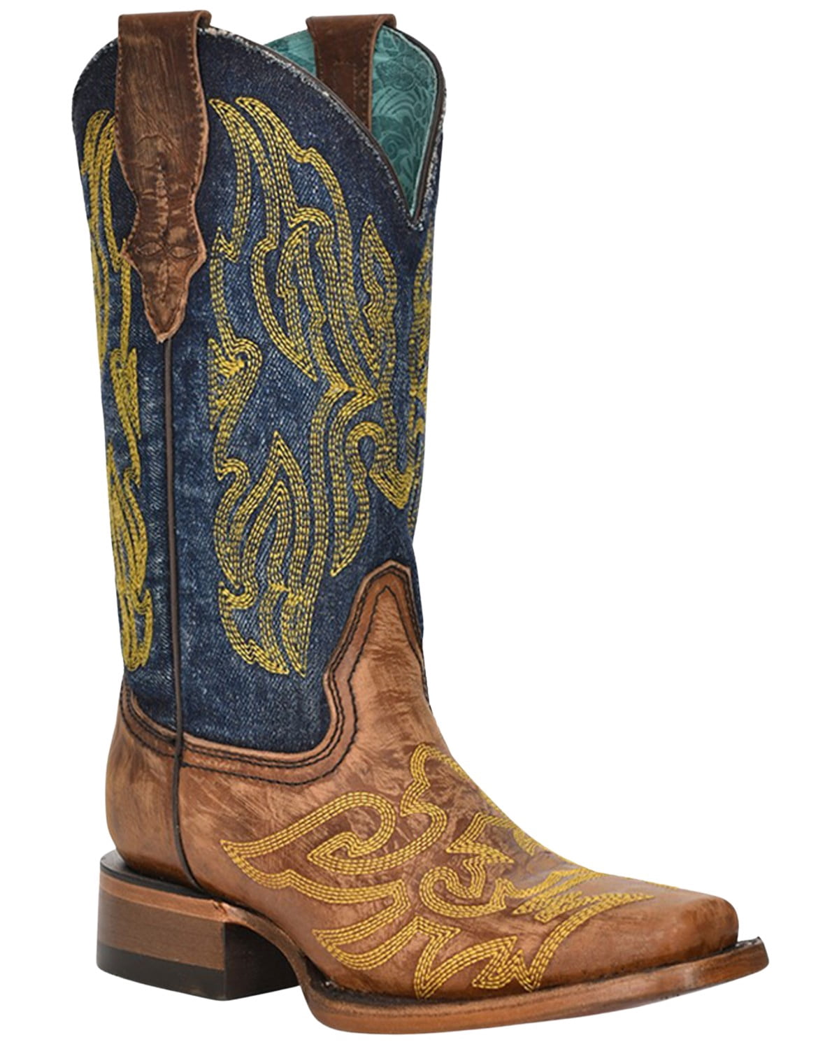 Corral Women's Denim Western Boot Square Toe - Z5110 7 M US - Walmart.com