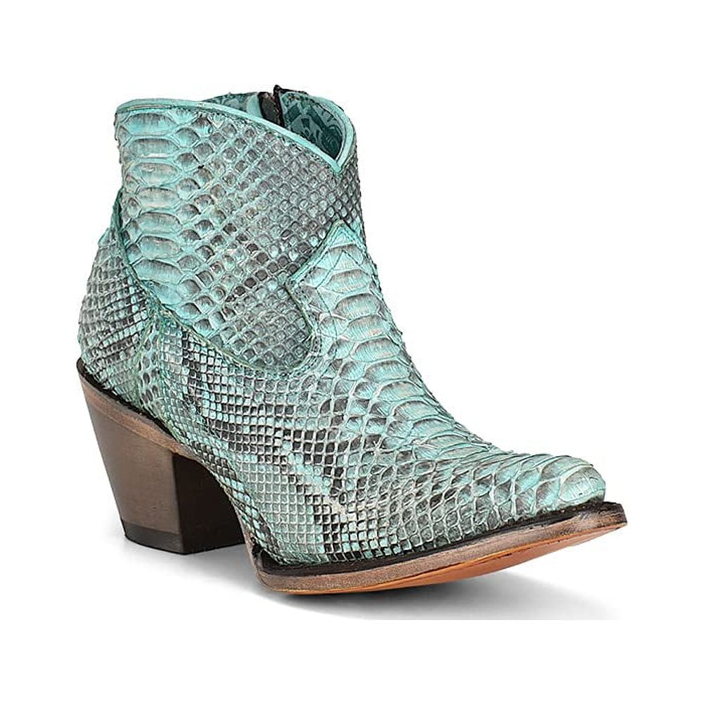 Corral Women's Exotic Full Python Booties Snip Toe - A4323 6 M US ...