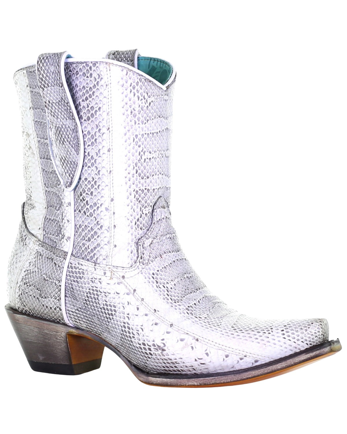 Corral Women's Exotic Snake Skin Western Booties Snip Toe - A4137 7.5 M ...