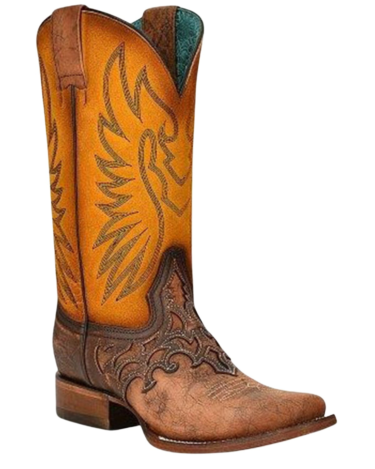 Corral Women's Inlay Western Boot Square Toe - Z5098 11 M US - Walmart.com