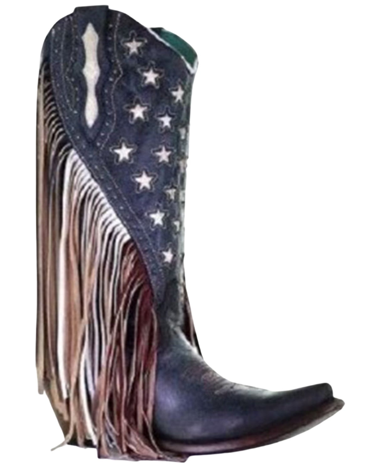 Corral Women's Lamb Stars Inlay And Studs Western Boot Snip Toe Blue 7 ...