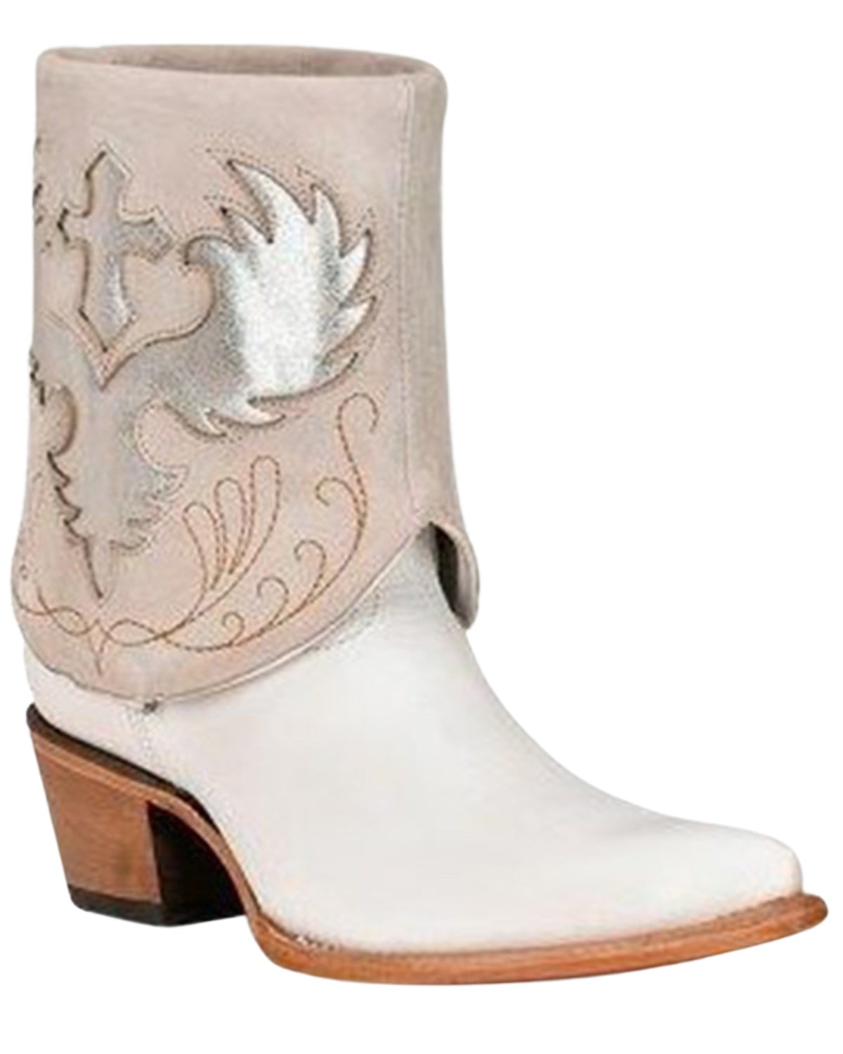 Corral Women's Lamb Wing And Cross Convertible Western Booties Snip Toe ...