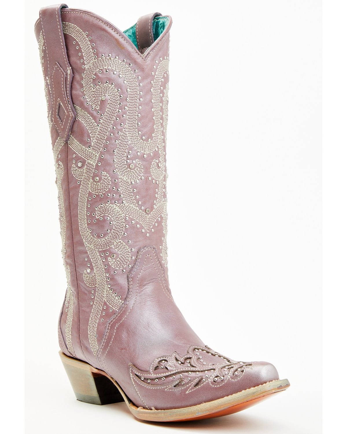 Corral Women's Metallic Embellished Overlay Western Boot Snip Toe ...