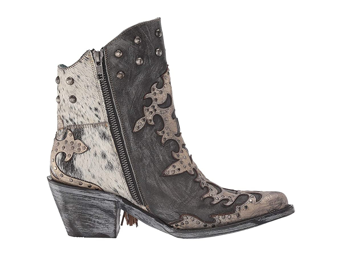 Corral Women's Metallic Overlay Fashion Booties Round Toe - Z0092 8 1/2 ...