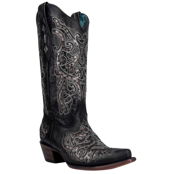 Corral Women's Studded Inlay Western Boot Snip Toe - Z5174 6 1/2 M US ...