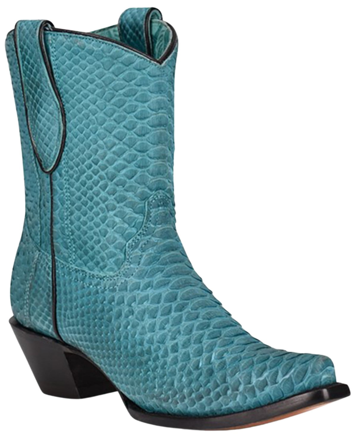Corral Women's Turquoise Exotic Python Skin Western Boot Snip Toe - A4195 8 M US - Walmart.com