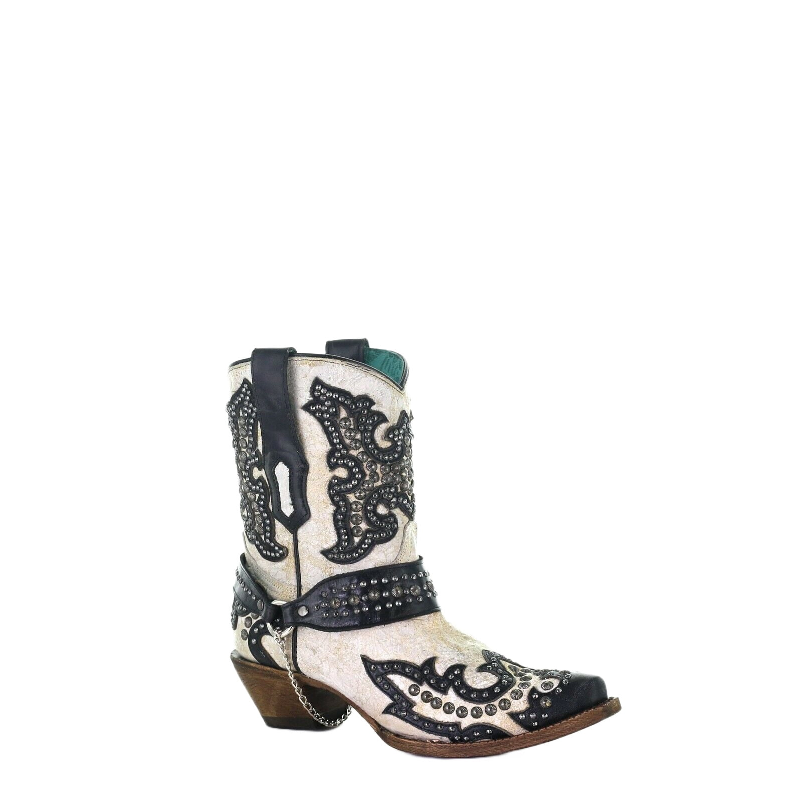 Corral Women's White Studs Western Boot Snip Toe - A3973 5 1/2 M US ...