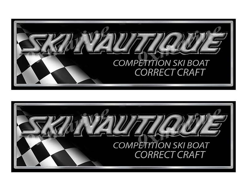 Correct Craft Ski Nautique Classic Racing 10" long Stickers - Walmart.com