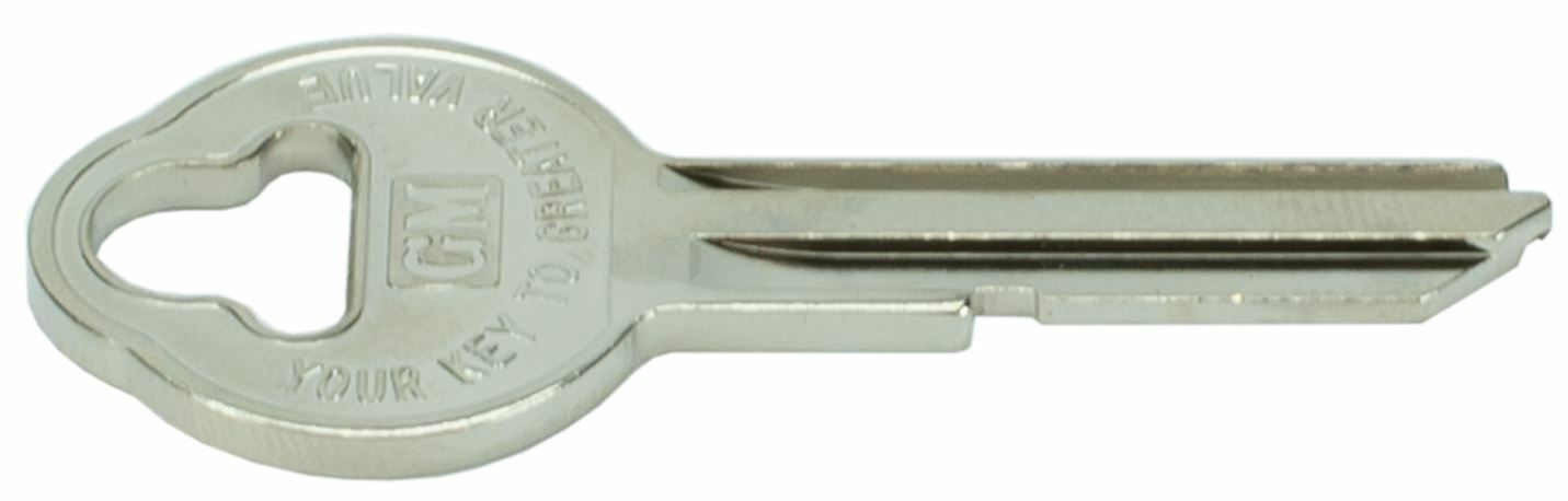 Correct Small Head Glove Box/Trunk Key Blank W/ GM Marking 1936-1966 GM ...