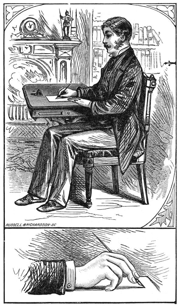 Correct Writing Position. Na Gentleman Demonstrating The Correct ...
